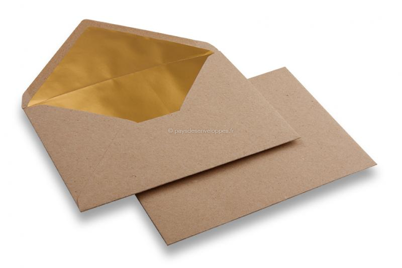 Enveloppes doublees papier kraft argent 114 x 162 mm c6 25 pieces